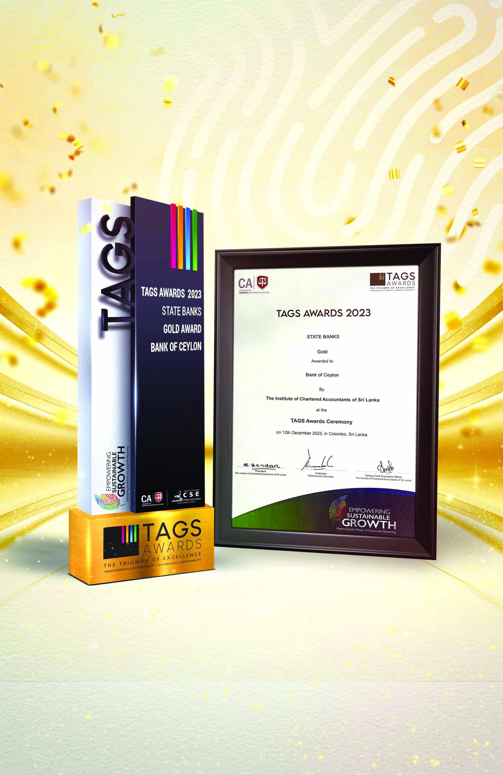 BOC wins Gold at the Tags Awards 2023 - Business Today